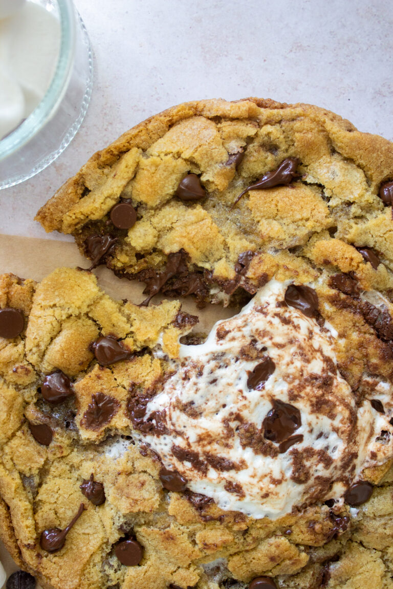 Giant S'mores Stuffed Chocolate Chip Cookie - Taffey Bakery