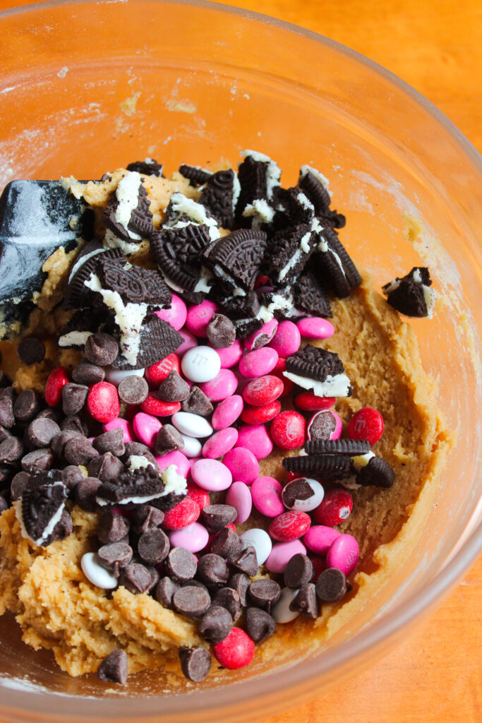 Valentine's Day Oreo M&M Cookies - Taffey Bakery