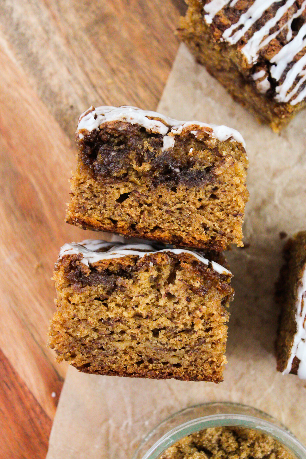 Banana Cinnamon Roll Cake - Taffey Bakery