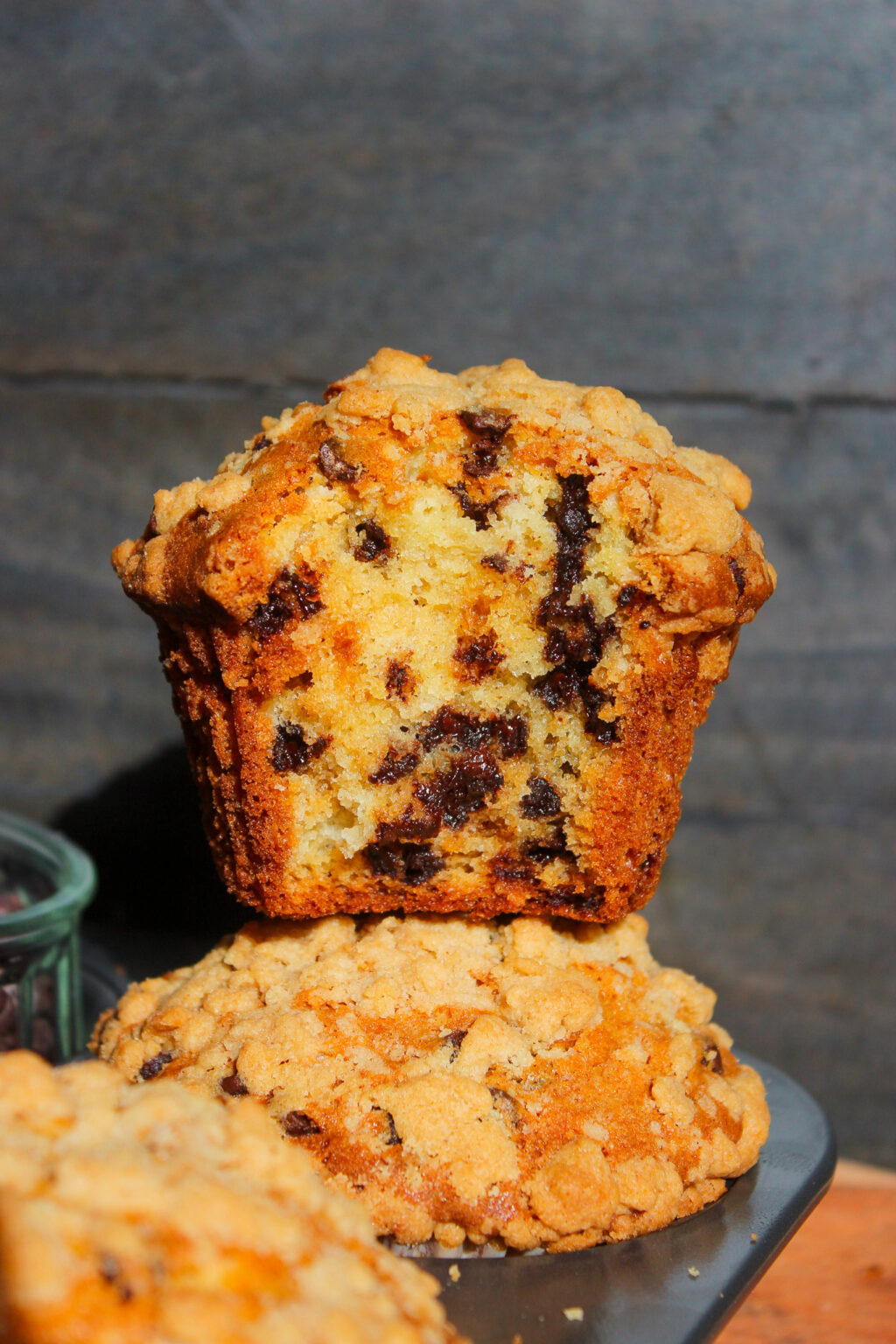 Bakery Style Chocolate Chip Muffins - Taffey Bakery