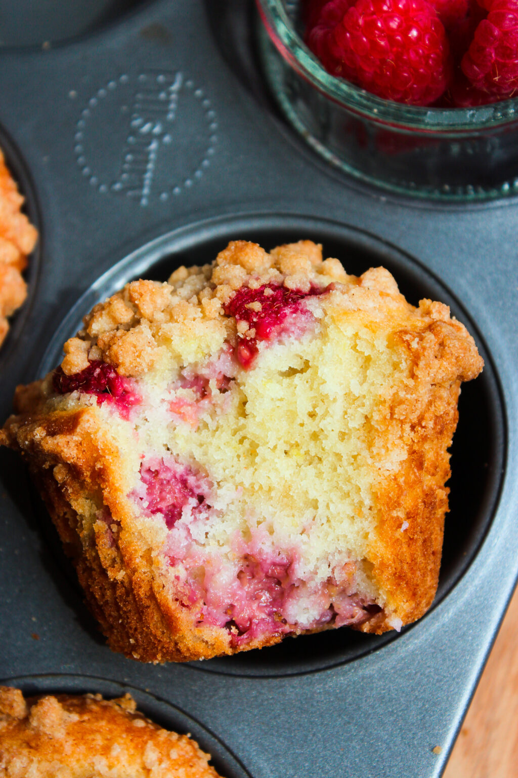 Lemon Raspberry Streusel Muffins - Taffey Bakery