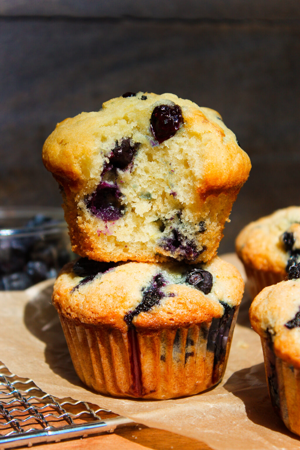 Sour Cream Blueberry Muffins - Taffey Bakery