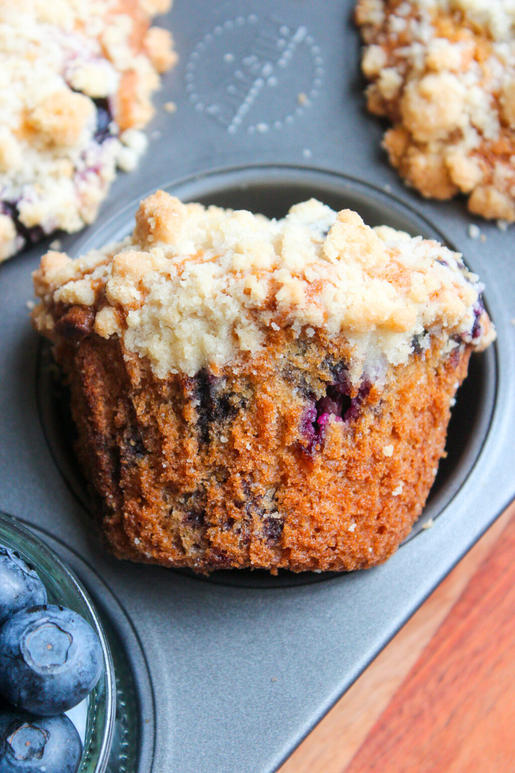 Bakery Style Sour Cream Blueberry Muffins - Taffey Bakery