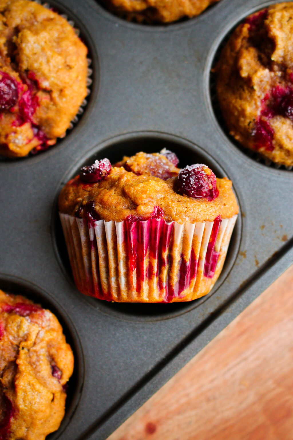 Pumpkin Cranberry Muffins - Taffey Bakery