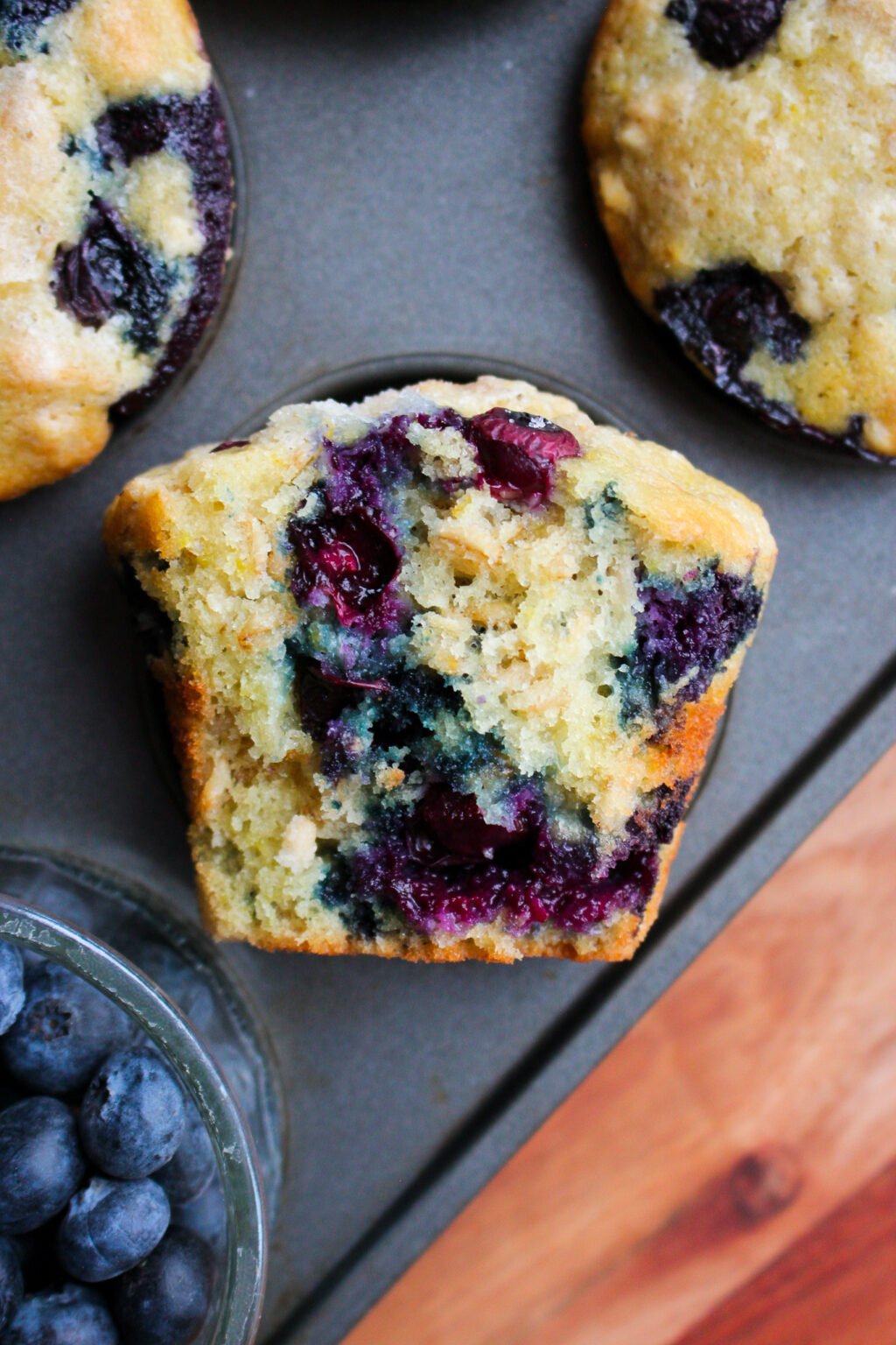 Blueberry Oatmeal Muffins - Taffey Bakery