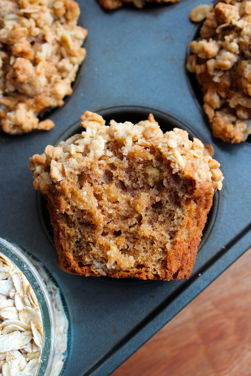 Cinnamon Oatmeal Streusel Muffins - Taffey Bakery