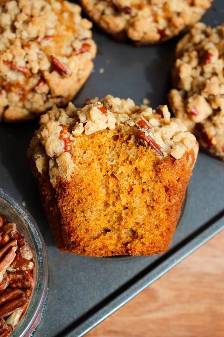 Easy Carrot Streusel Muffins - Taffey Bakery