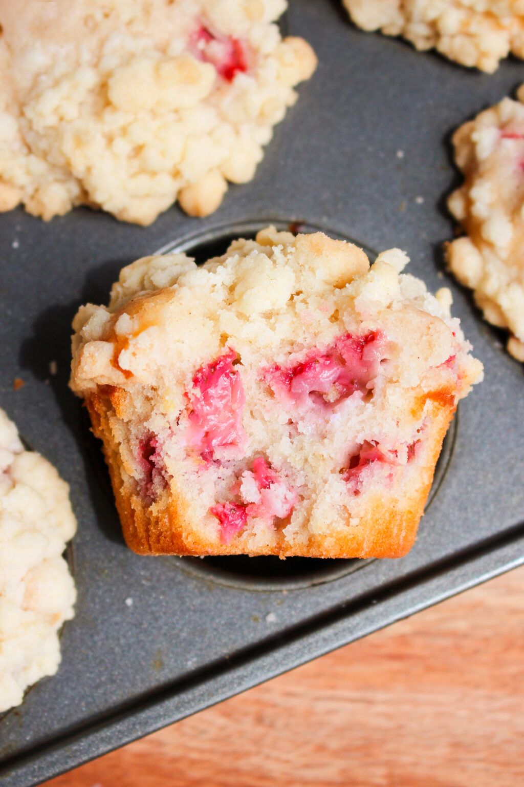 Easy Strawberry Streusel Muffins - Taffey Bakery