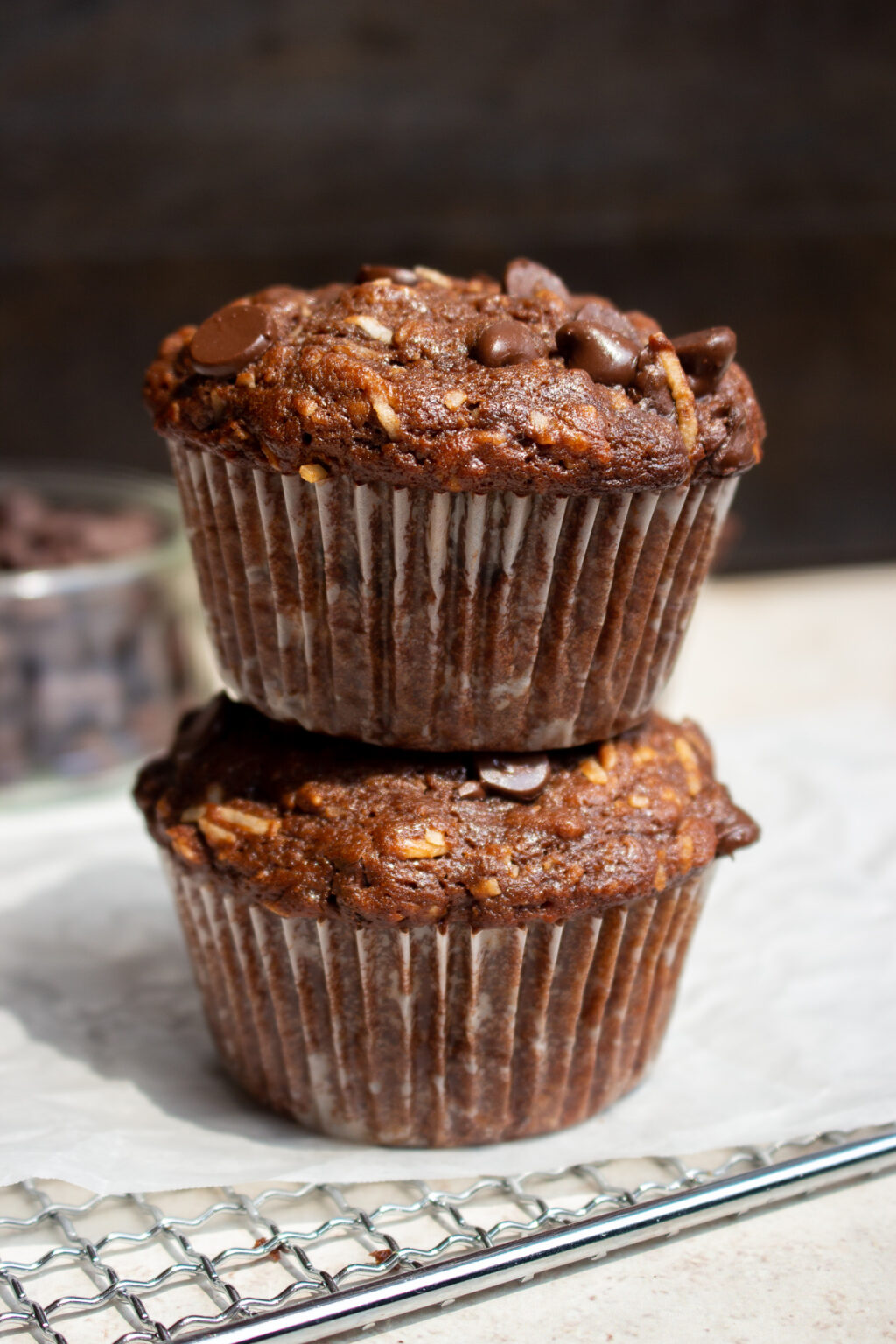 Coconut Oatmeal Chocolate Muffins - Taffey Bakery