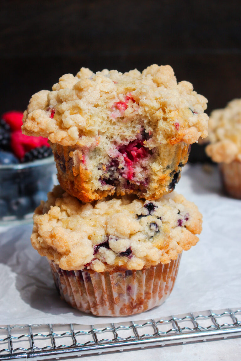 Triple Berry Streusel Muffins - Taffey Bakery