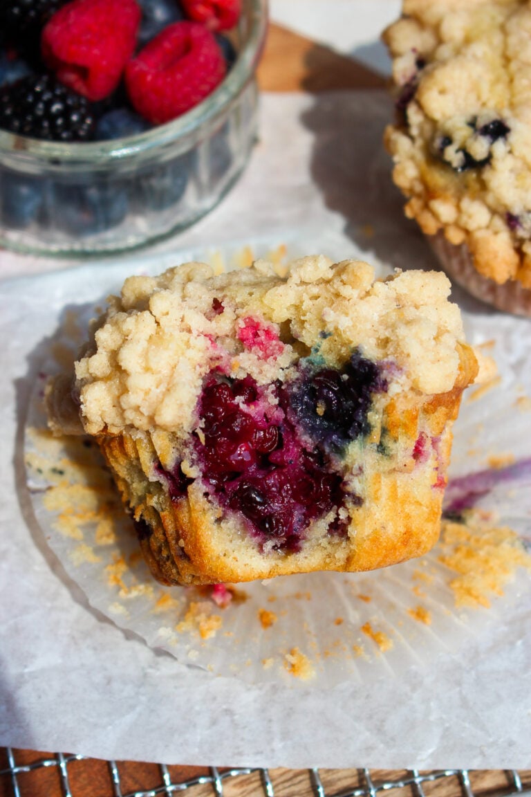 Triple Berry Streusel Muffins - Taffey Bakery