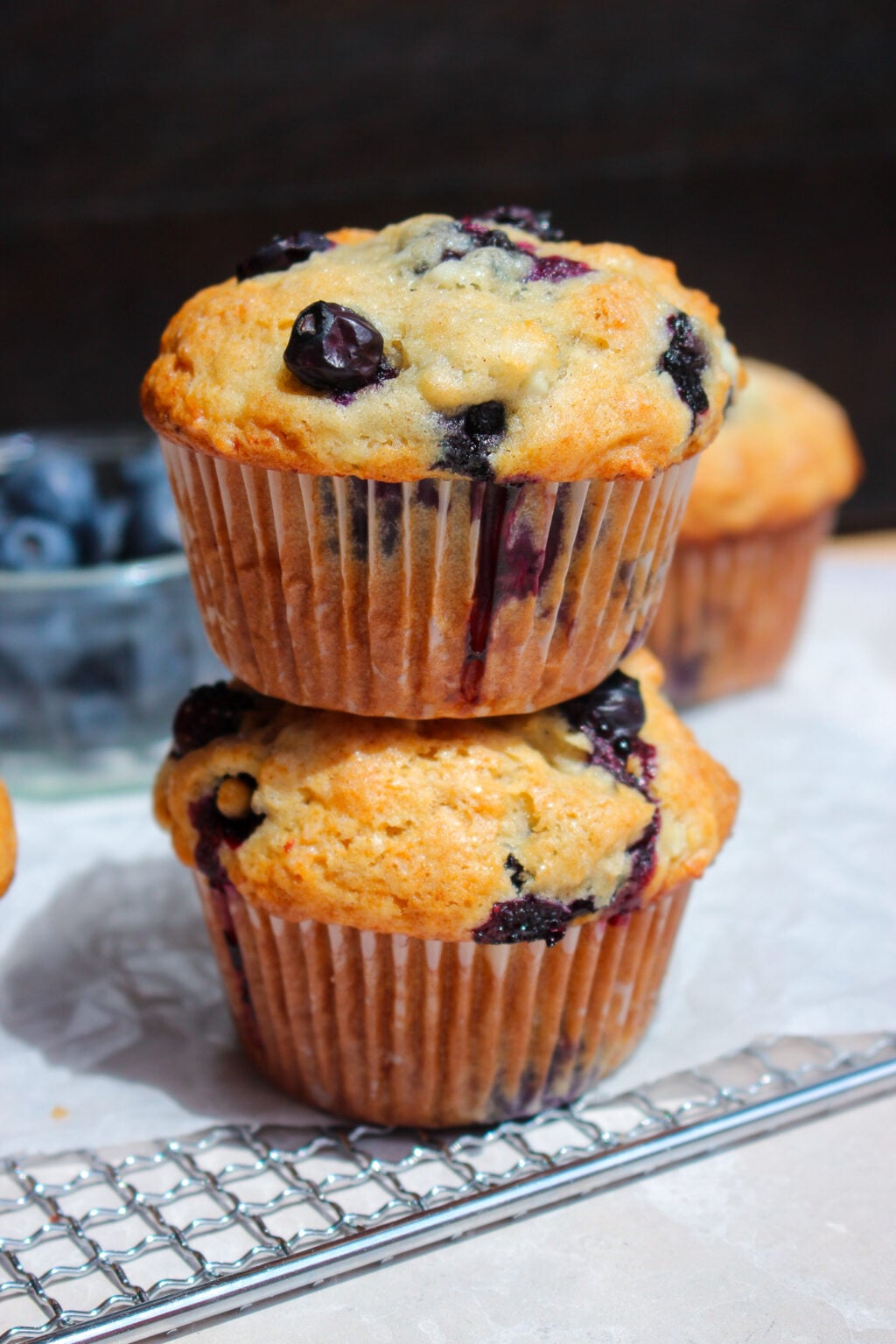 Blueberry Cottage Cheese Muffins - Taffey Bakery