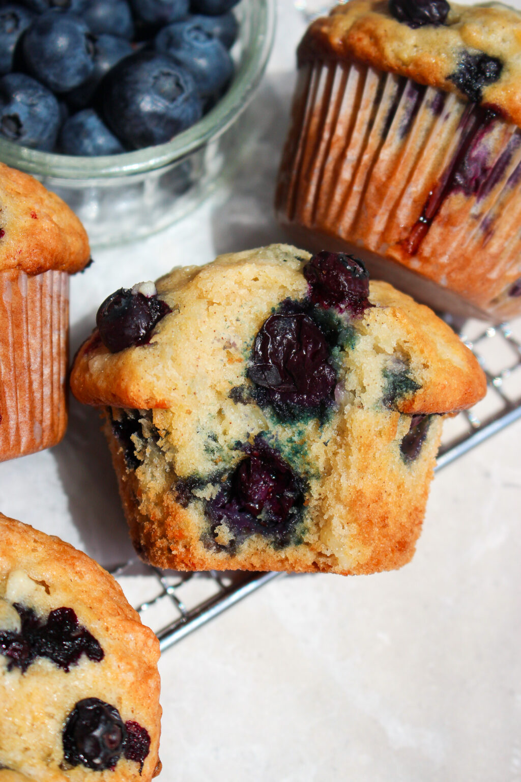 Blueberry Cottage Cheese Muffins - Taffey Bakery