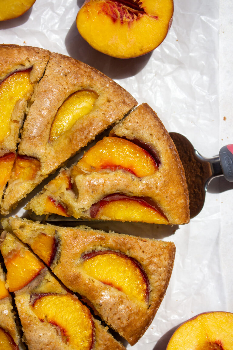 Easy Peach Cake - Taffey Bakery