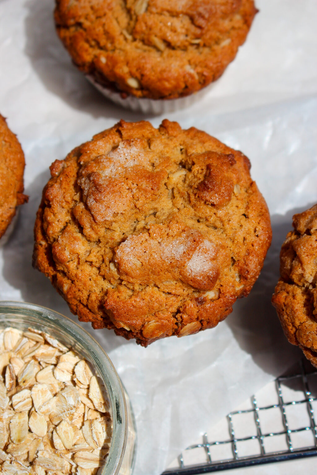 Peanut Butter Oatmeal Muffins - Taffey Bakery
