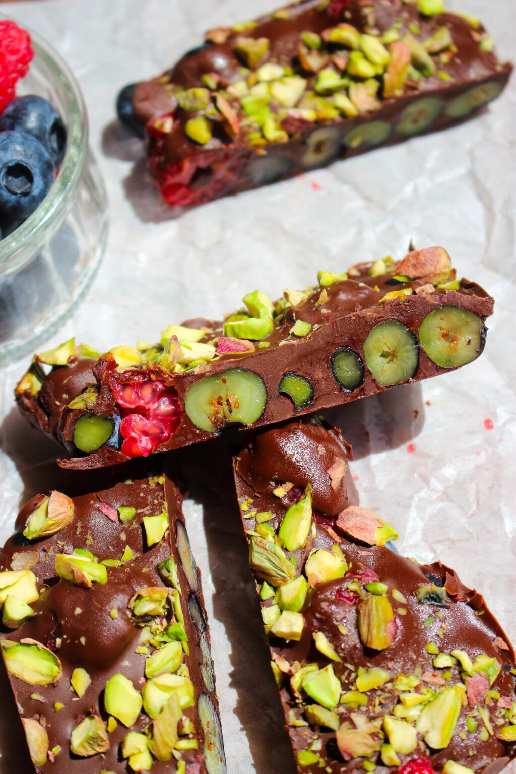 4 Ingredient Chocolate Berry Bark - Taffey Bakery