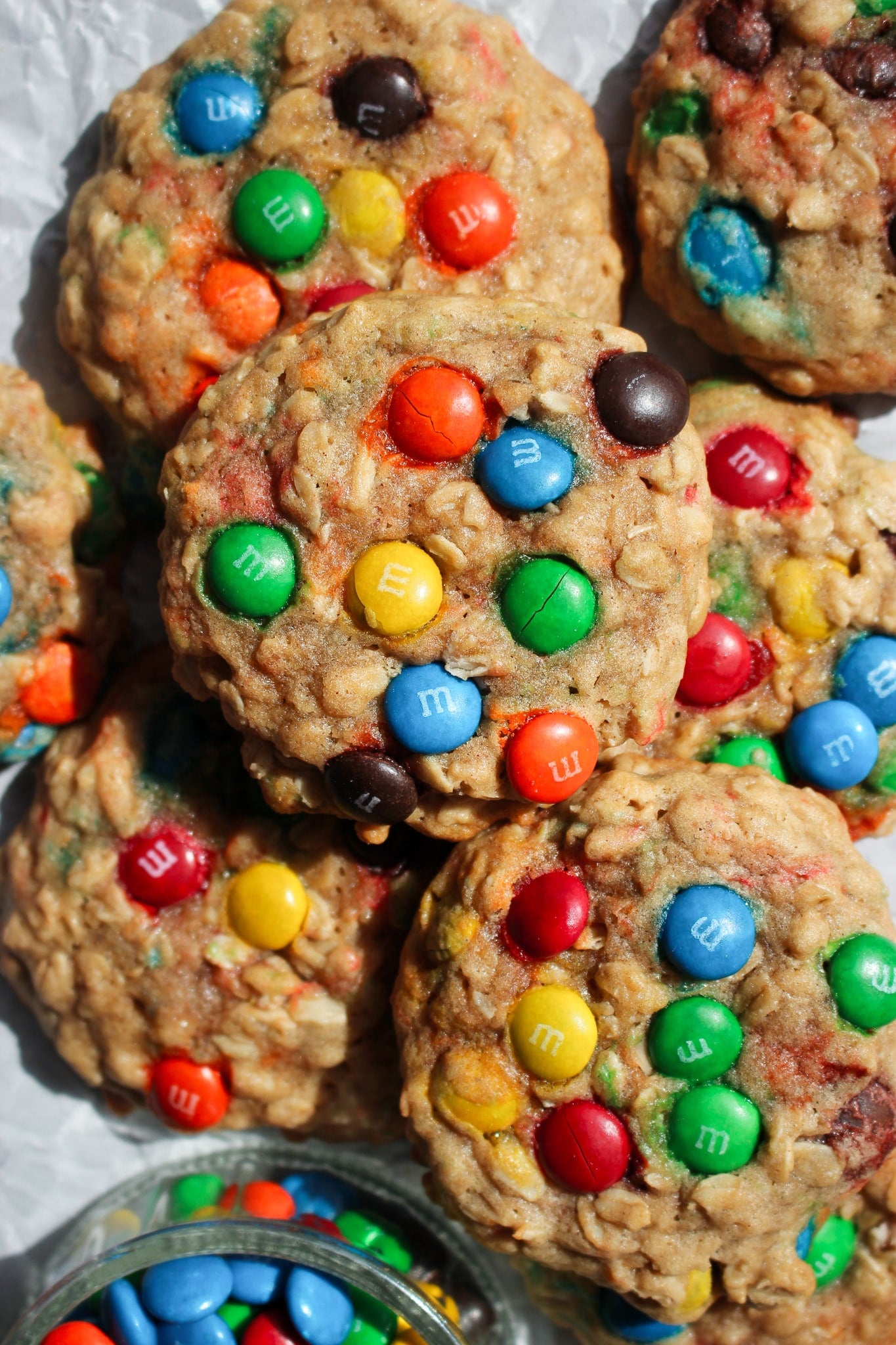 Chewy M&M Oatmeal Cookies - Taffey Bakery