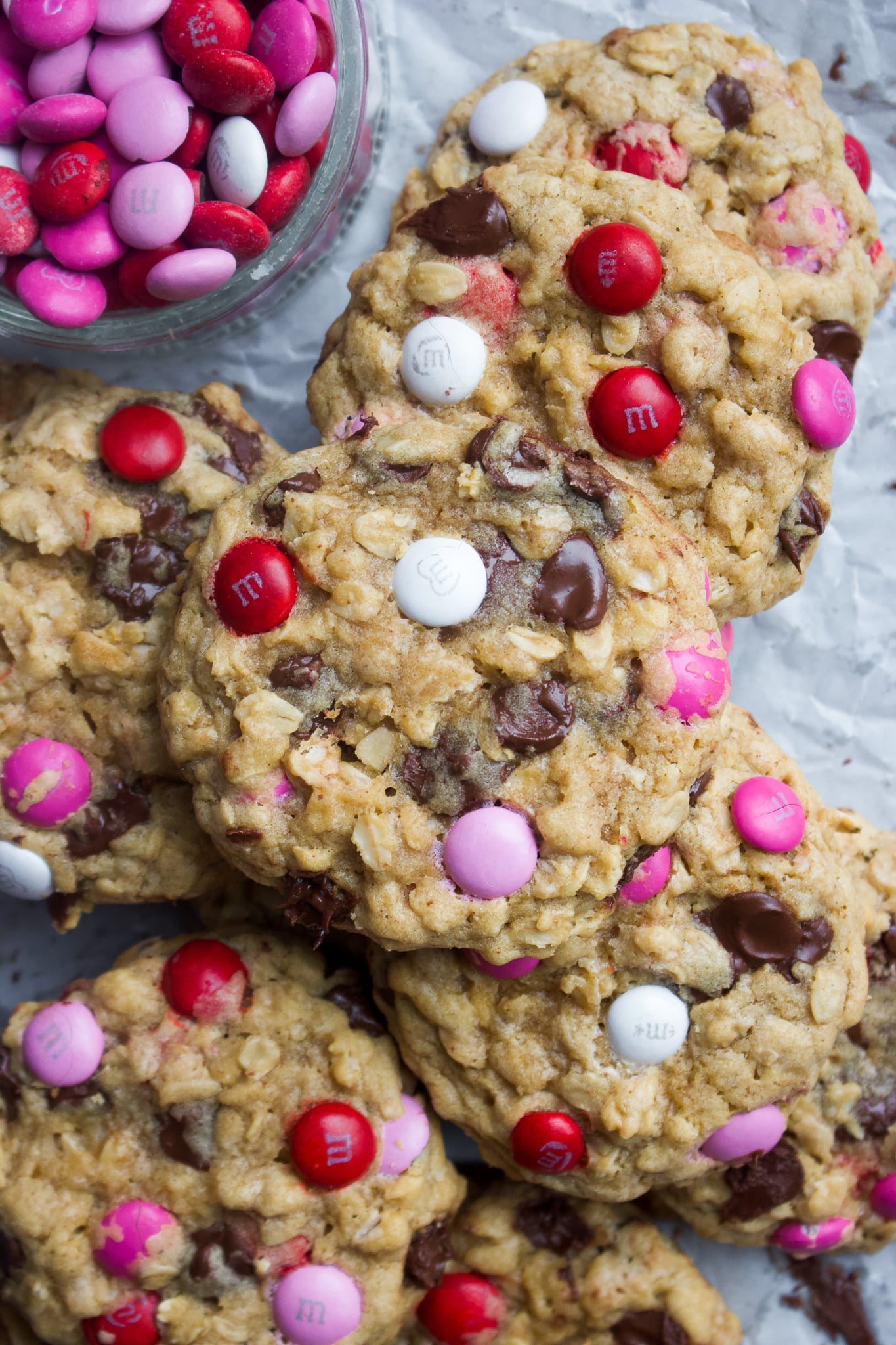 Valentine's Day M&M Cookies - Taffey Bakery
